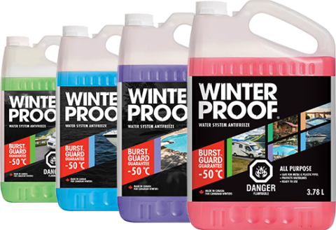WINTERPROOF™ Water System Antifreeze with BURST GUARD™ Guarantee -50˚C C